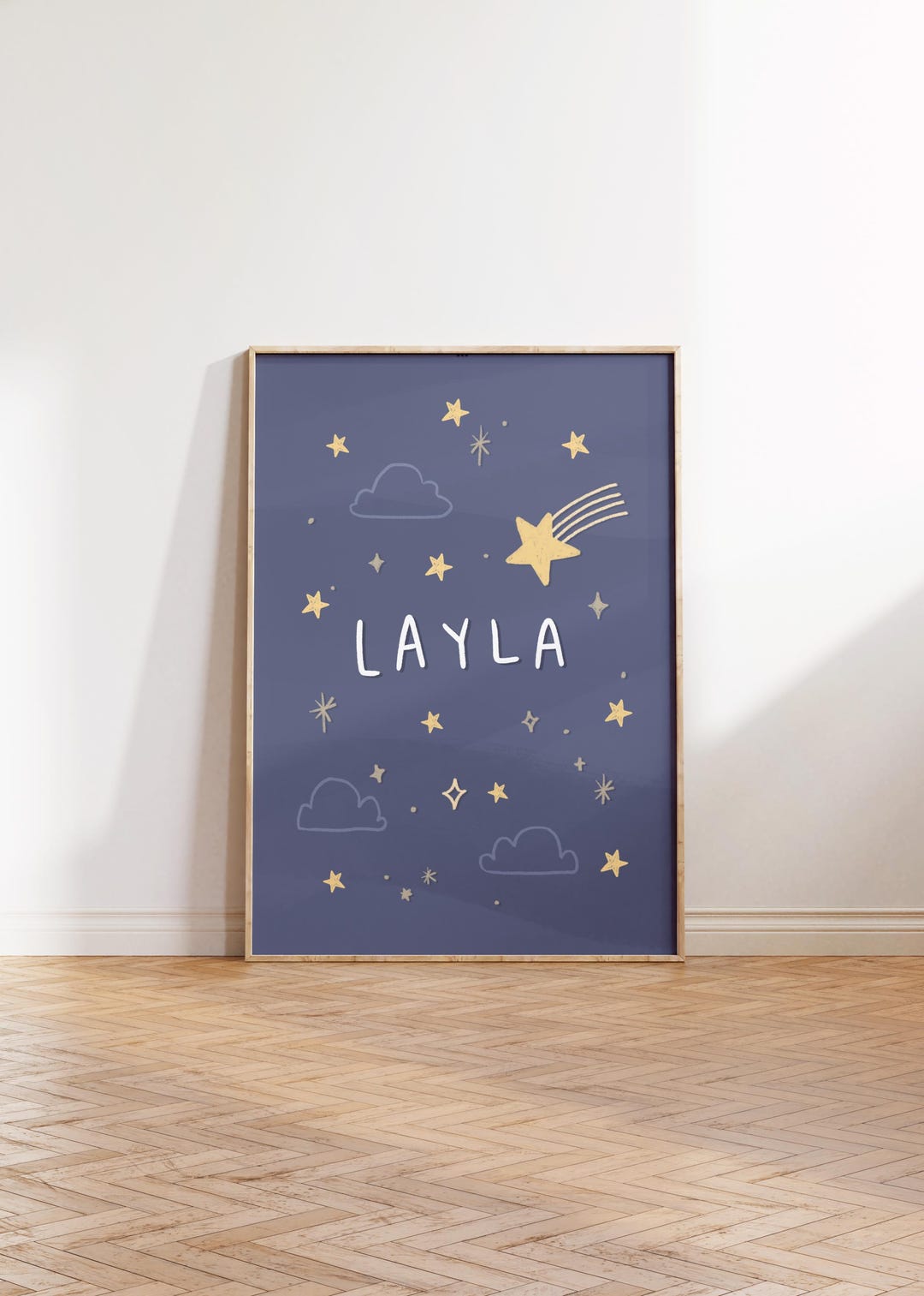 Layla Name Print: Islamic Kids Nursery Art - Etsy
