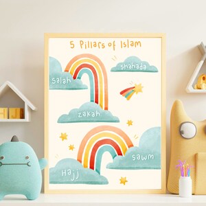 5 Pillars of Islam Printable | DIGITAL DOWNLOAD | Islamic Kids Print ...