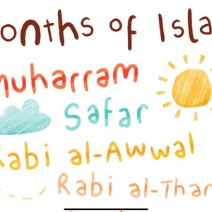 Islamic Months Kids Print: Eid & Ramadan Nursery Art - Etsy