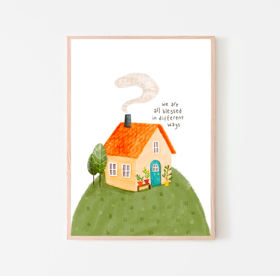 Blessed House Print: Islamic Nursery Art, Eid Gift - Etsy