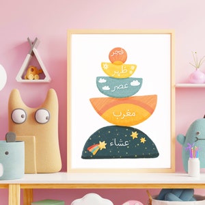 Daily Prayers Print | Islamic Kids Print | Childrens Wall Art | Eid ...