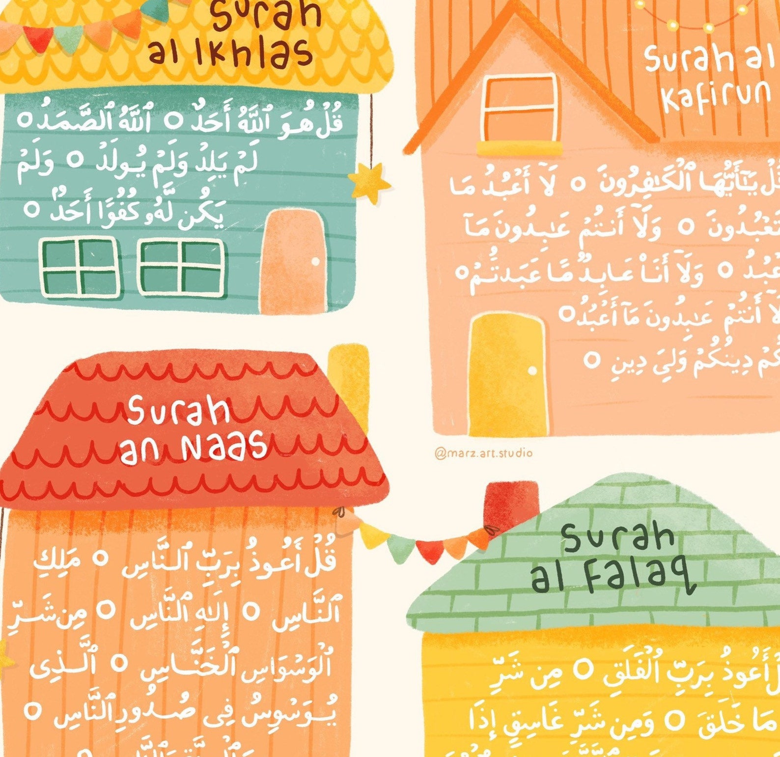 Four Quls Print Islamic Kids Print Childrens Wall Art - Etsy