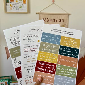 Kids Ramadan Cards Ramadan Printable Cards Good Deed Cards for Ramadan ...