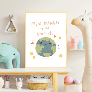 Mini Muslim Print | Islamic Kids Print | Childrens Wall Art | Eid Gift ...