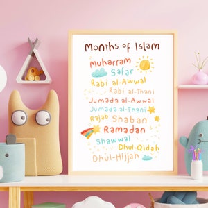 Islamic Months Kids Print: Eid & Ramadan Nursery Art - Etsy