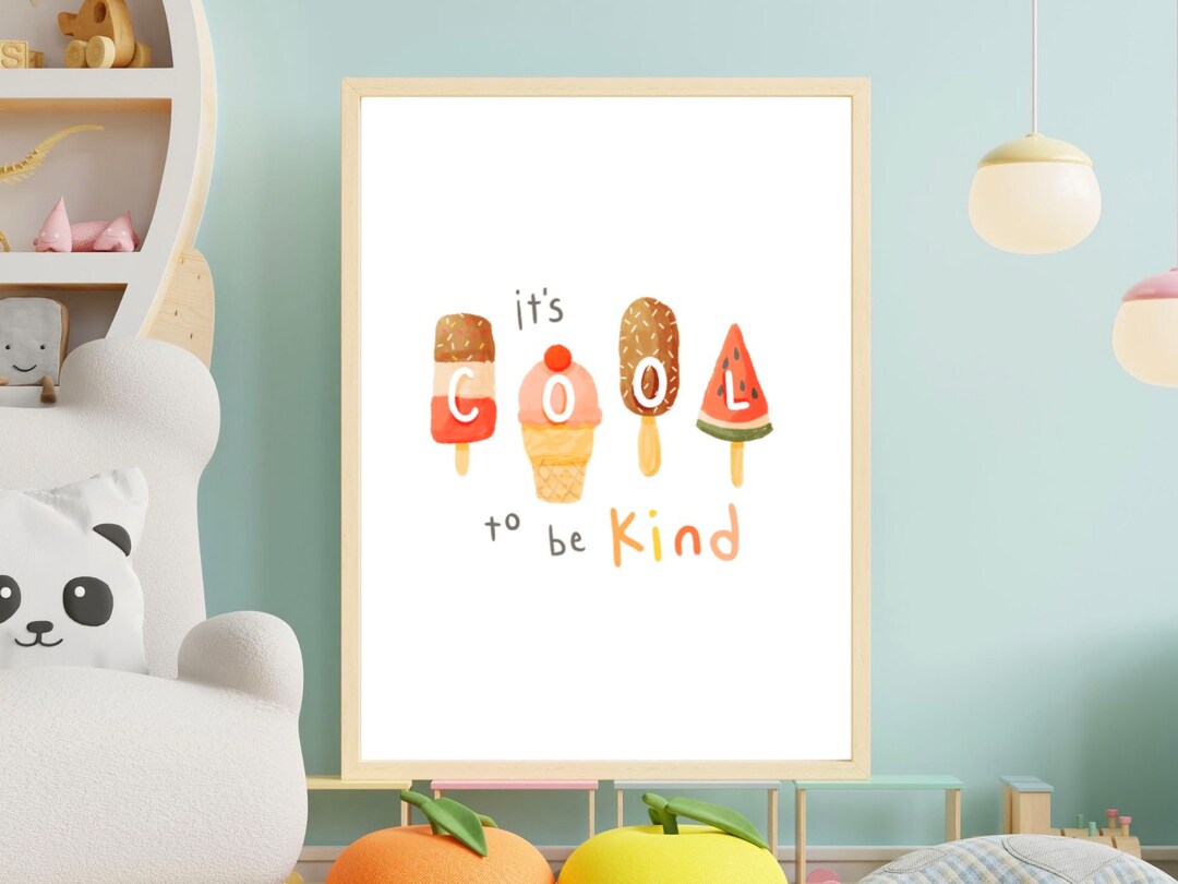 It’s Cool to Be Kind Print | Kids Wall Art | Prints | Nursery Print ...