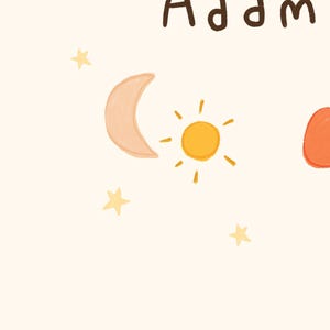 Adam Name Print | Prophet Islamic Kids Print | Childrens Wall Art ...