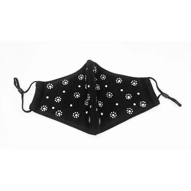 Bedazzled Face Mask With Adjustable Straps / Bling Face Mask / - Etsy