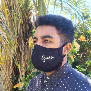 Groom Face Mask / 100% Cotton / Reusable and Washable / Double Layer ...