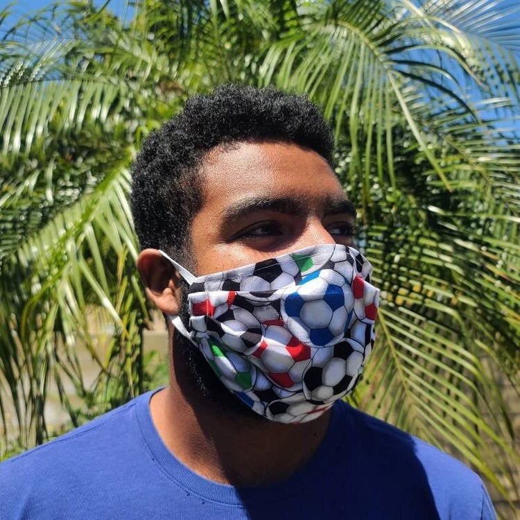Soccer Face Mask With Filter for Adult and Kids / 100% Cotton - Etsy