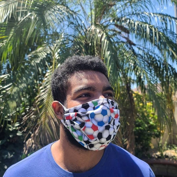 Soccer Face Mask With Filter for Adult and Kids / 100% Cotton - Etsy