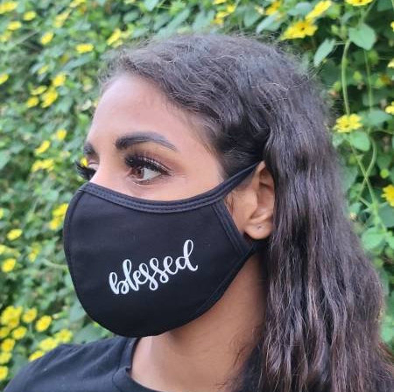 Reflective Blessed Face Mask / 100% Cotton / Reusable - Etsy