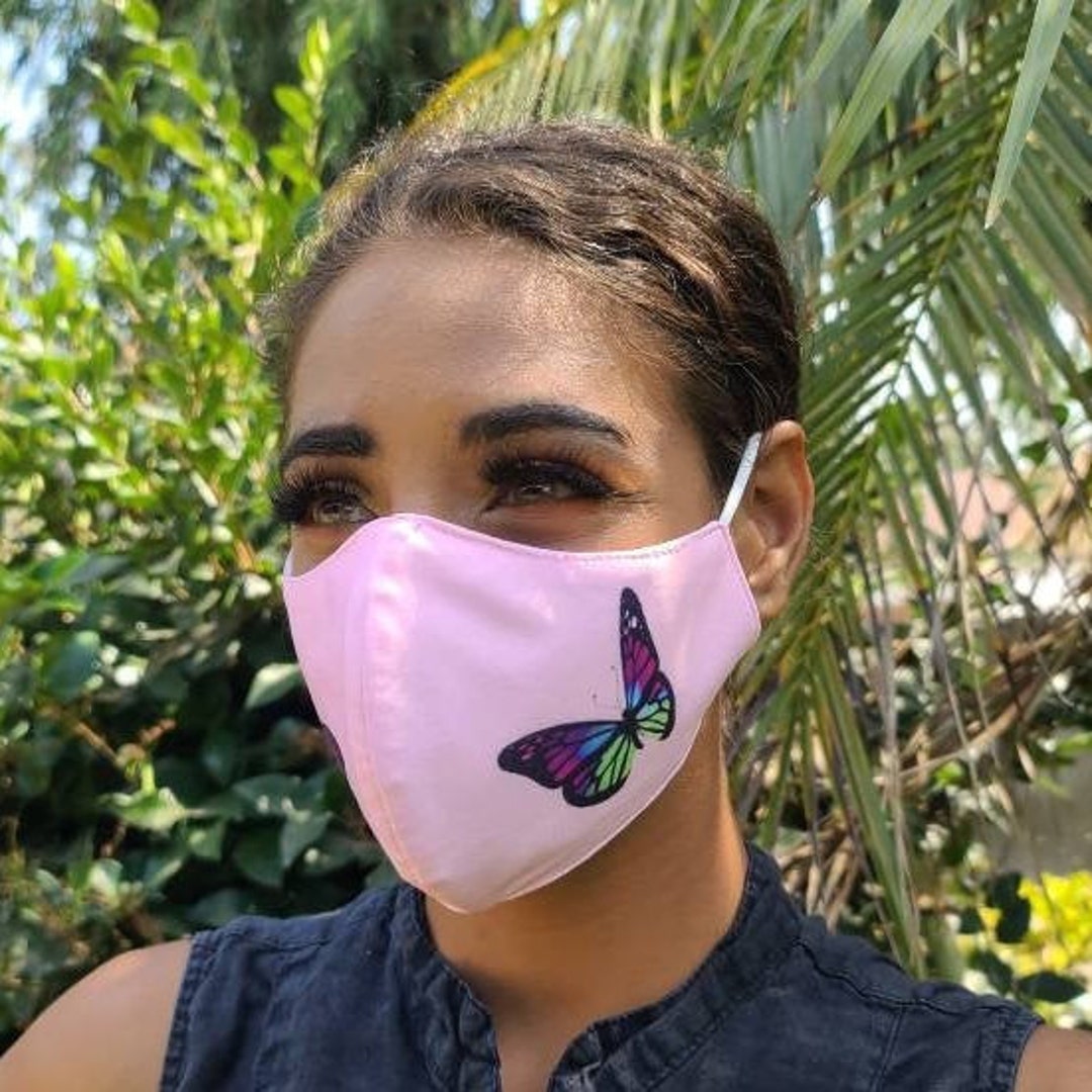 Butterfly Face Mask / 100% Cotton / Reusable and Washable / Double ...