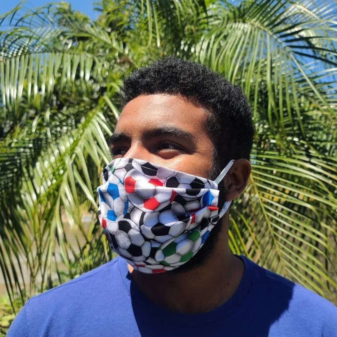 Soccer Face Mask With Filter for Adult and Kids / 100% Cotton - Etsy