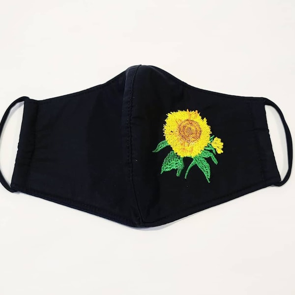 Sunflower Face Mask - Etsy
