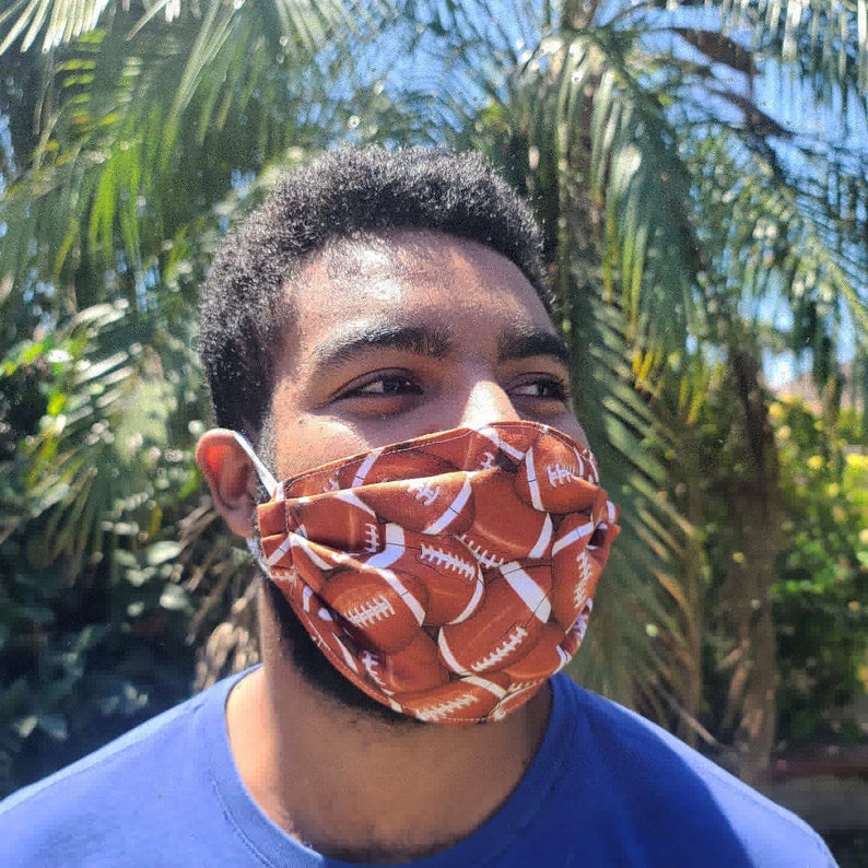 Football Face Mask With Filter / Toddler Child Adult and XL - Etsy