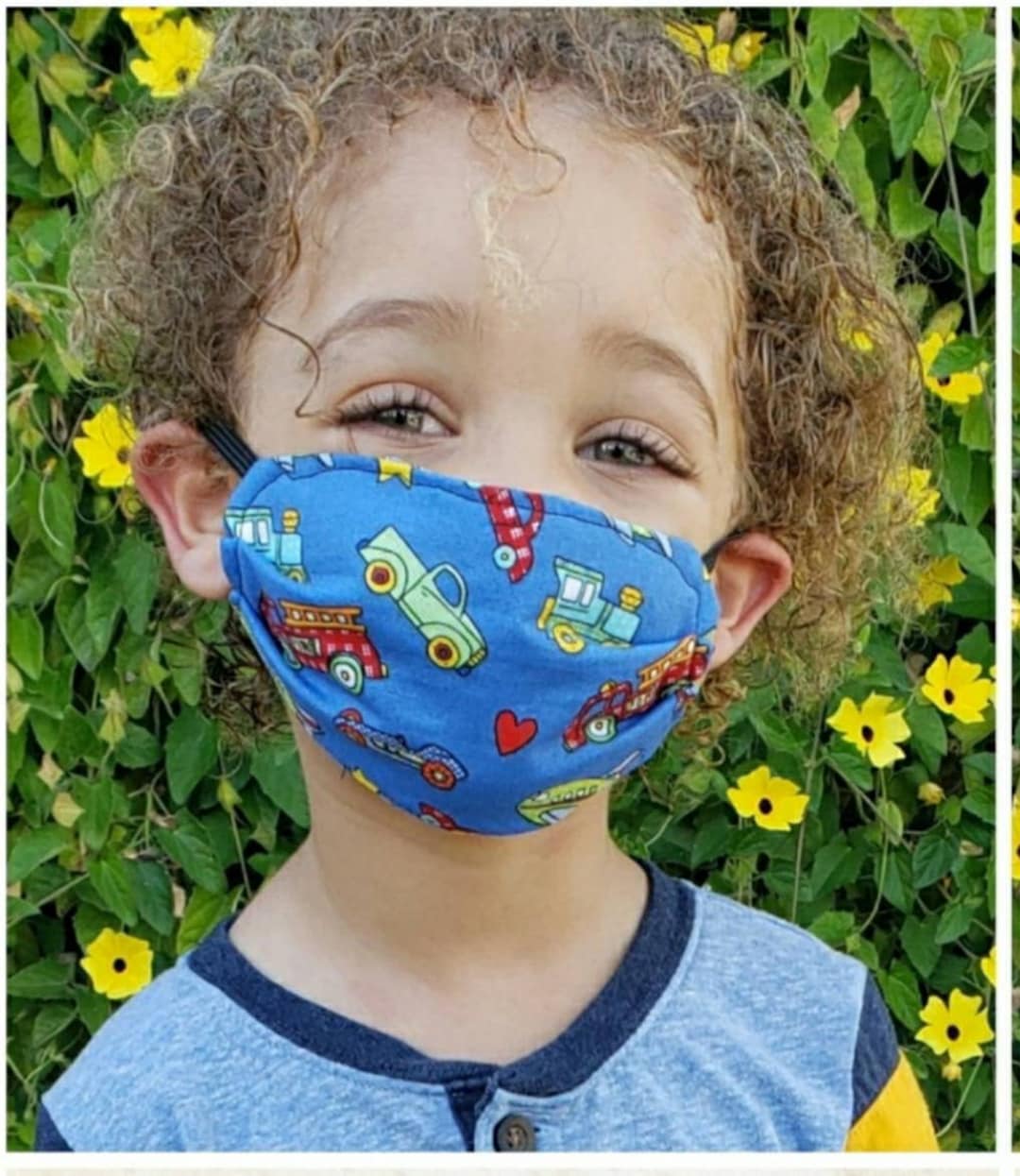 Blue Face Mask for Toddlers Kids and Adults With Filter / - Etsy