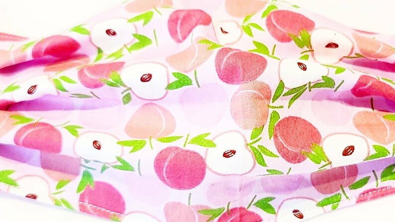Peach Face Mask / 100% Cotton / Reusable and Washable / Triple | Etsy