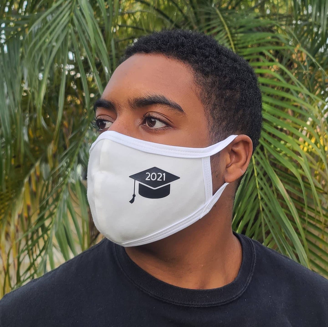 Graduation 2021 Face Mask / 100% Cotton / Nose Wire / Reusable and ...