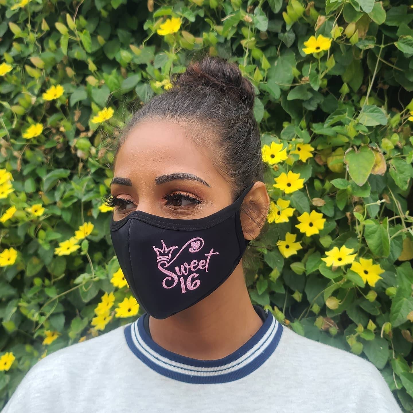 Sweet 16 Girl Face Mask / 100% Cotton / Reusable and Washable - Etsy