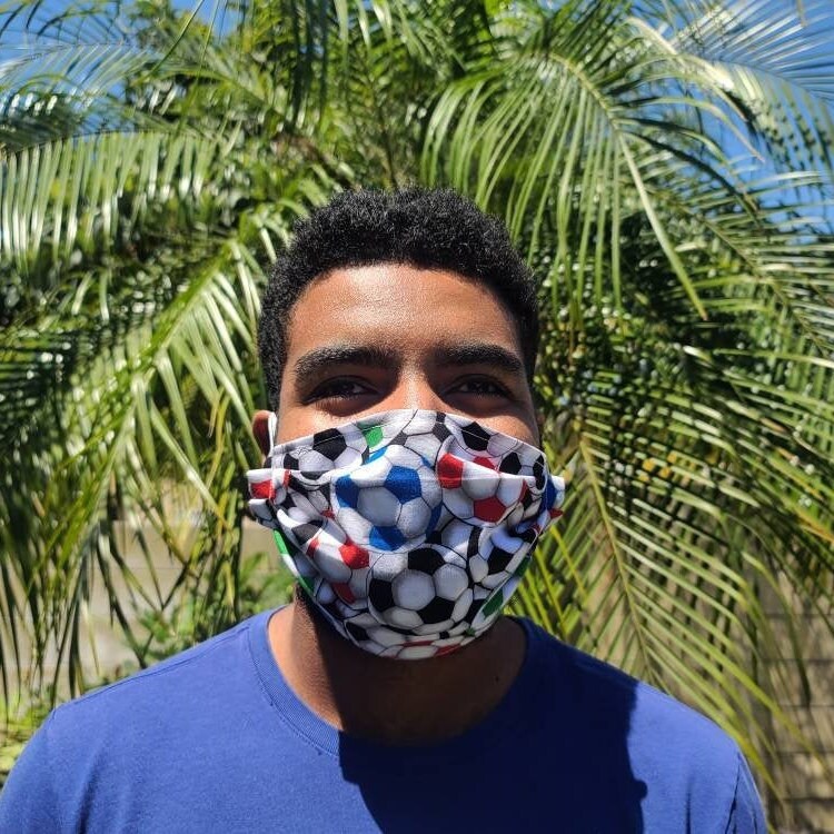 Soccer Face Mask With Filter for Adult and Kids / 100% Cotton - Etsy