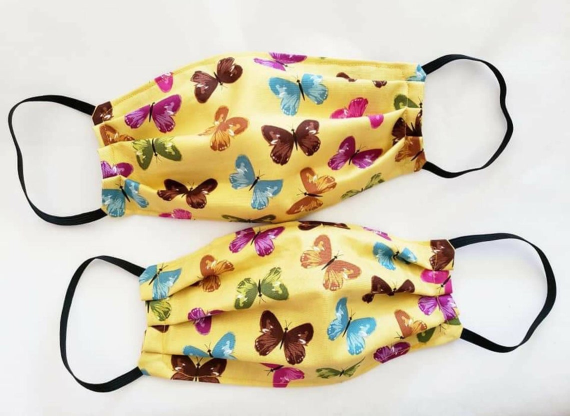 Butterfly Face Mask / 100% Cotton / Reusable and Washable / Fashionable ...