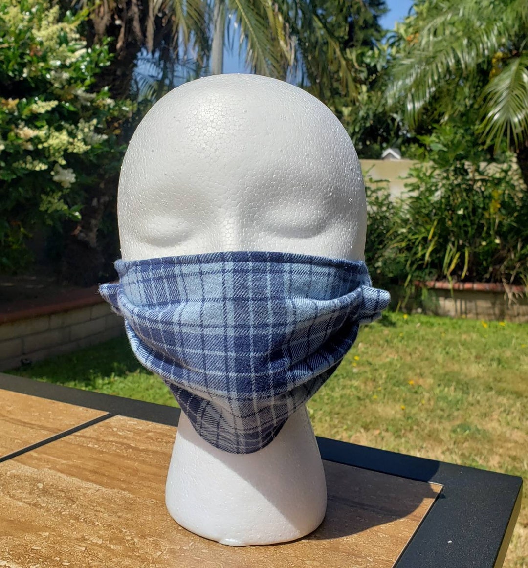 Plaid Face Mask / 100% Cotton / Reusable and Washable / Unisex / Face ...