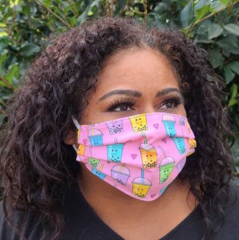 Boba Face Mask / 100% Cotton / Reusable Washable / Triple - Etsy