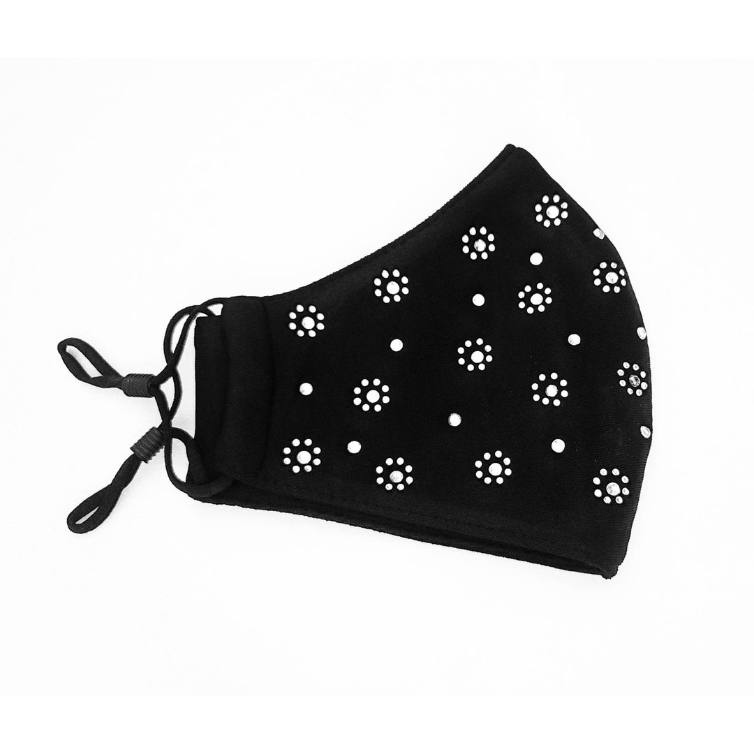 Bedazzled Face Mask With Adjustable Straps / Bling Face Mask / 100% ...