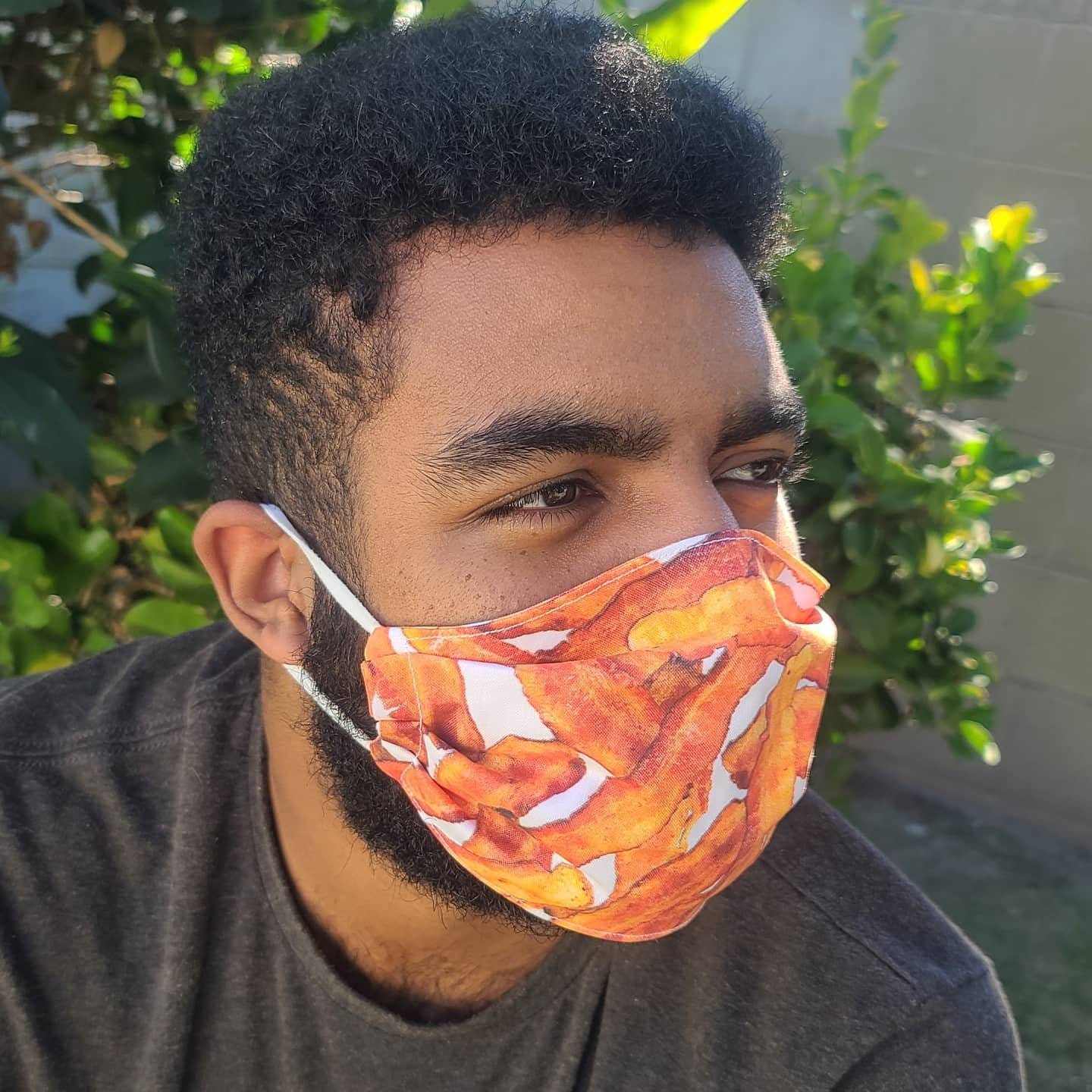 Bacon Face Mask With Filter for Kids and Adult / 100% Cotton / - Etsy