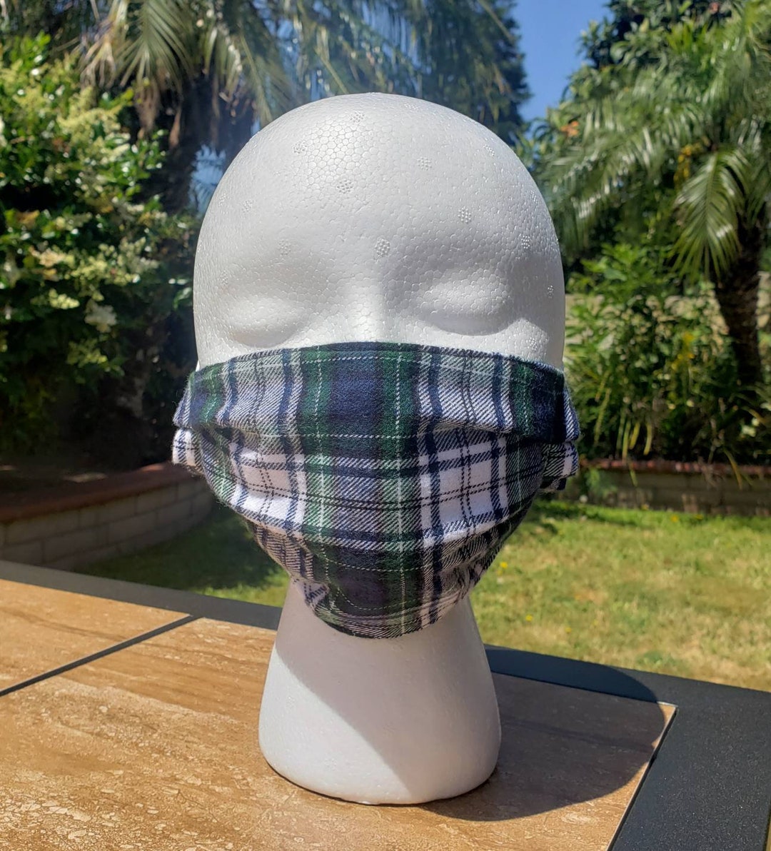 Plaid Face Mask / 100% Cotton / Reusable and Washable / Unisex / Face ...