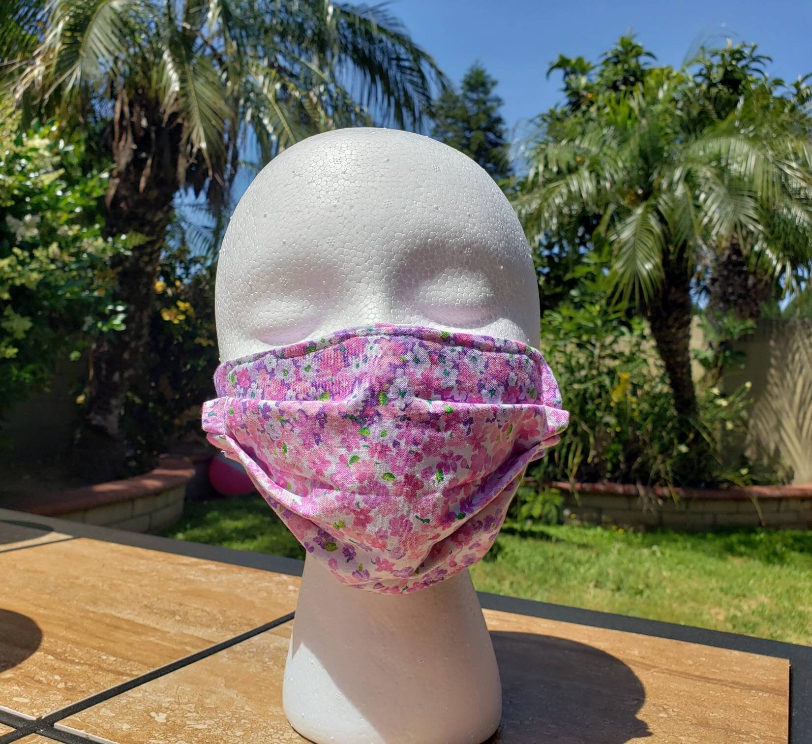 Floral Face Mask / Flower Face Mask / 100% Cotton / Reusable - Etsy