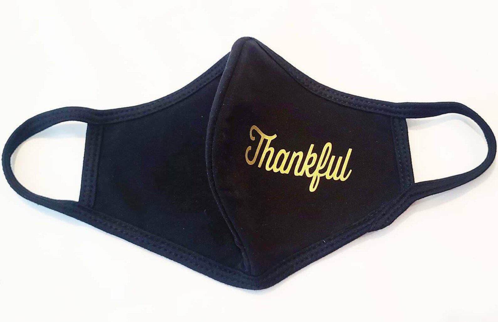 Thankful Face Mask / Thanksgiving Mask / 100% Cotton / | Etsy