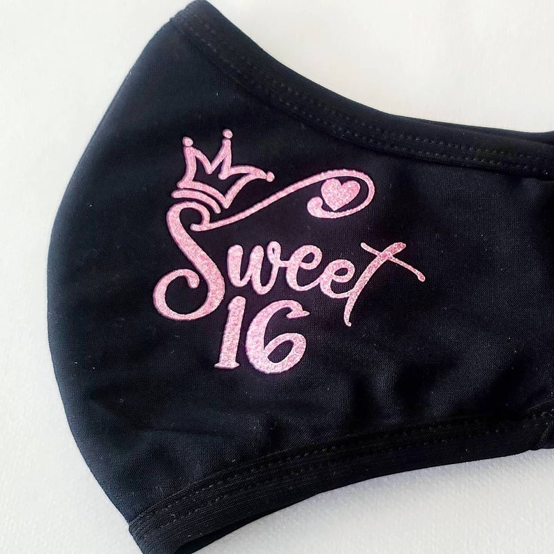 Sweet 16 Girl Face Mask / 100% Cotton / Reusable and Washable - Etsy