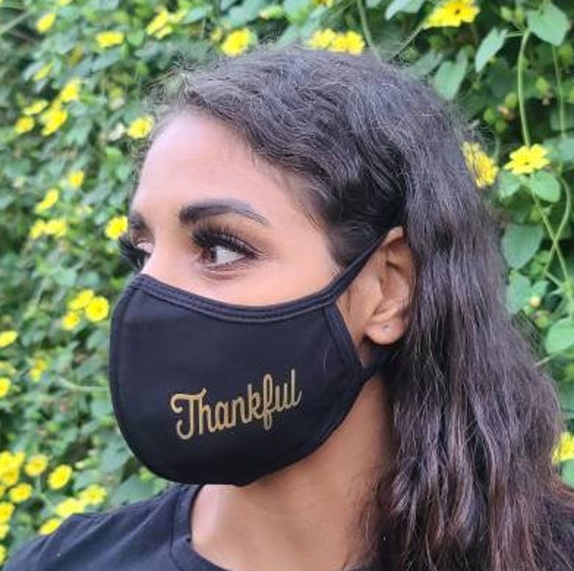 Thankful Face Mask / Thanksgiving Mask / 100% Cotton / - Etsy
