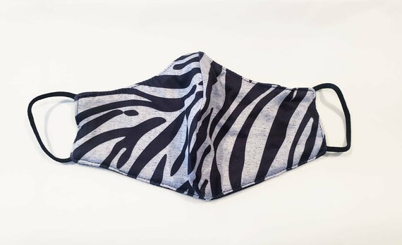 Zebra Face Mask / 100% Cotton / Reusable and Washable / Double | Etsy