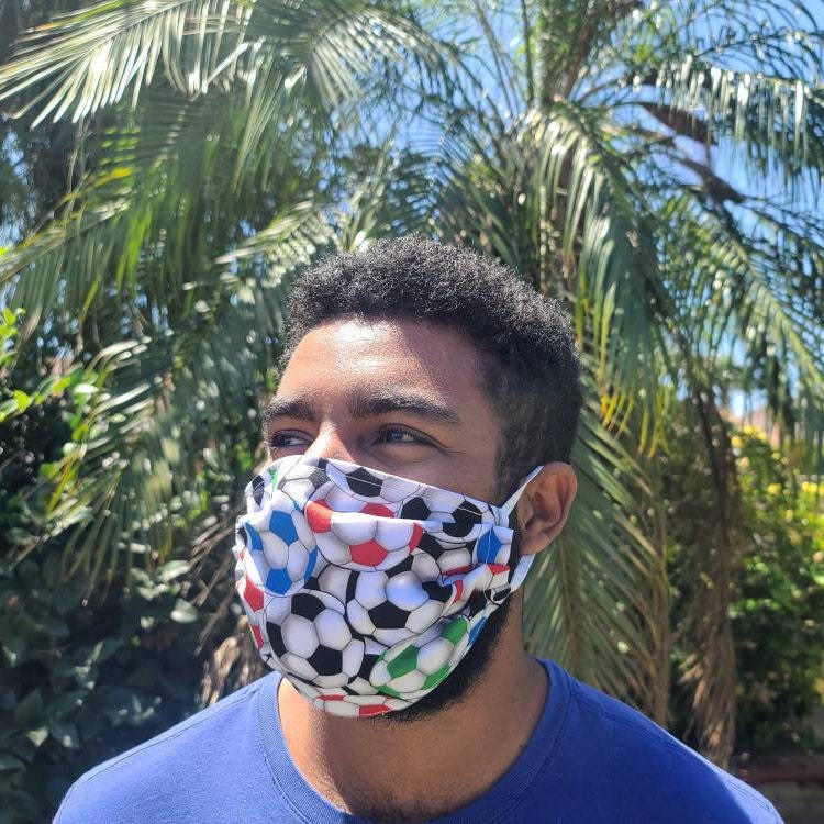 Soccer Face Mask With Filter for Adult and Kids / 100% Cotton - Etsy