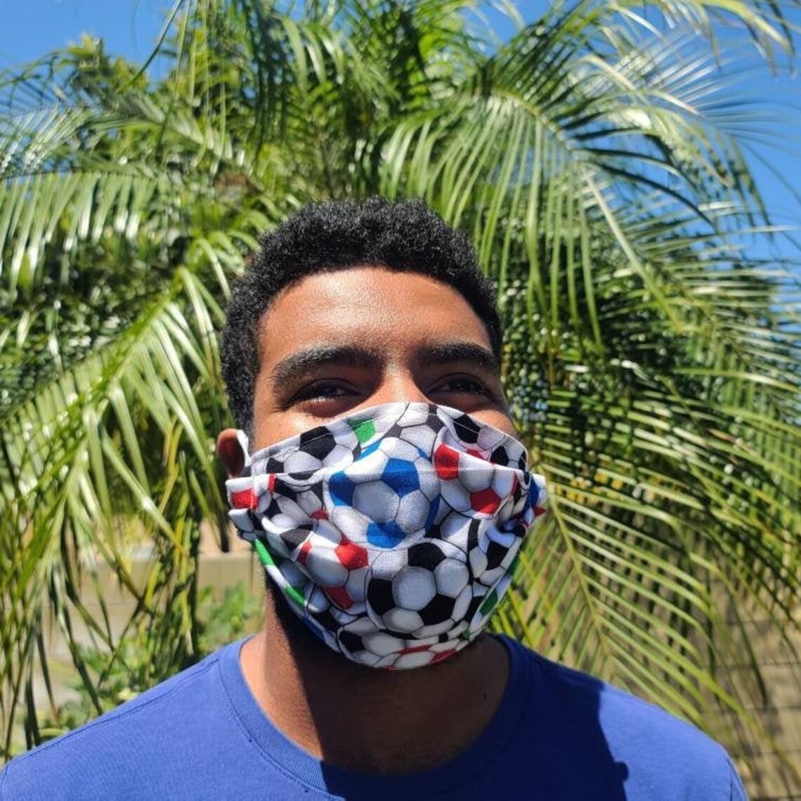 Soccer Face Mask with Filter for adult and kids / 100% Cotton | Etsy