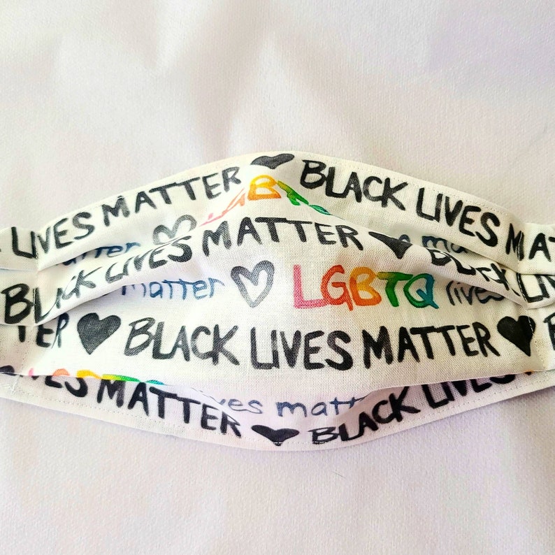 LGBTQ Black Lives Matter Face Mask / 100% Cotton / Reusable - Etsy