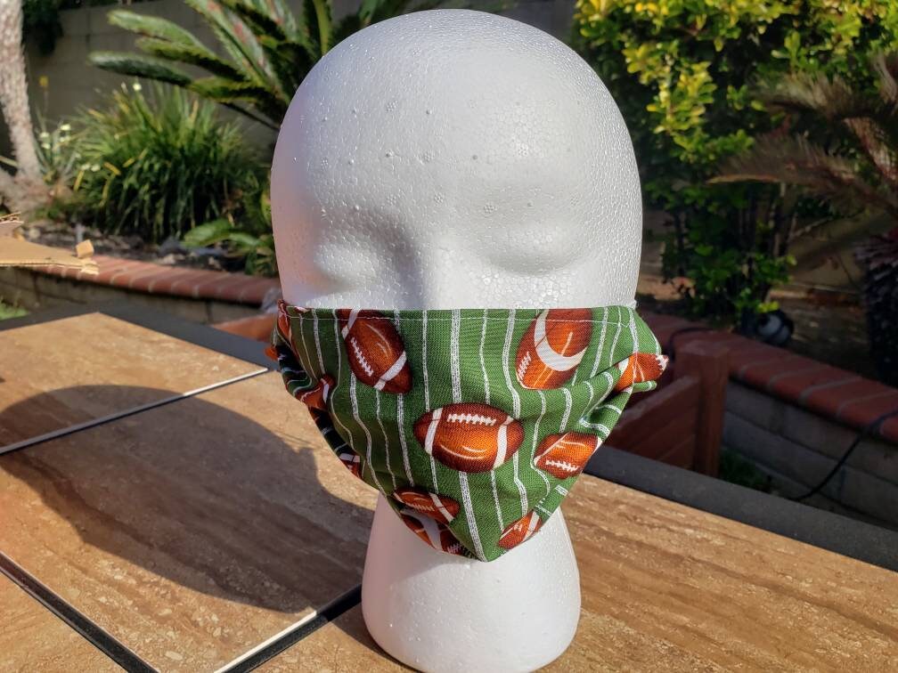 Football Face Mask / Toddler Child Adult XL / 100% Cotton / - Etsy