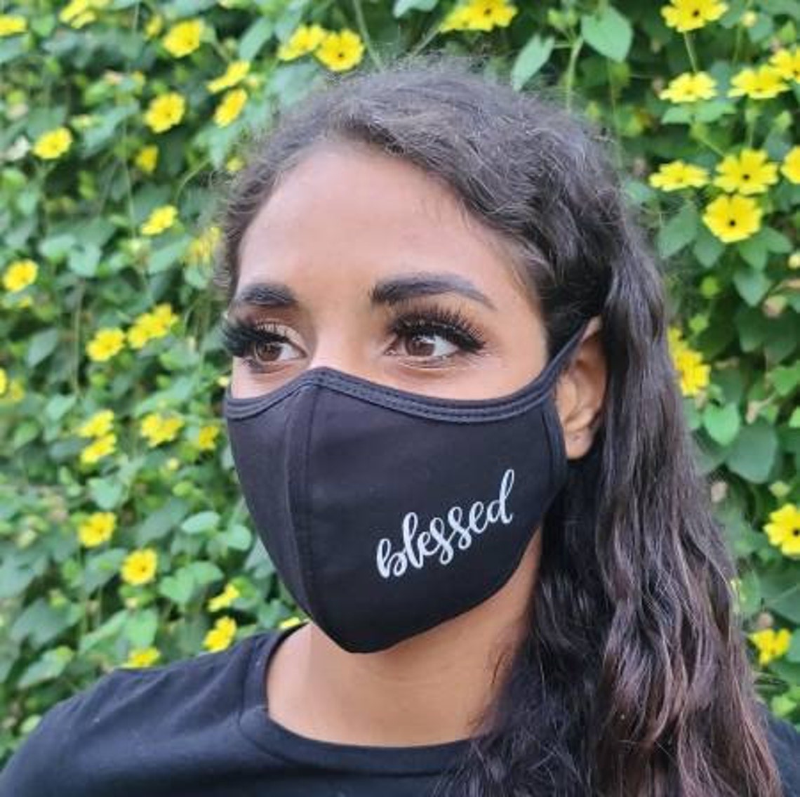 Reflective Blessed Face Mask / 100% Cotton / Reusable, Washable ...