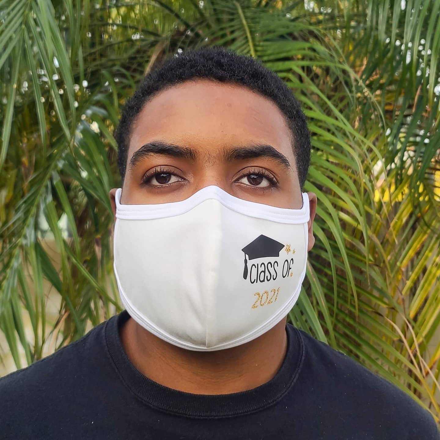 Graduation 2021 Face Mask / 100% Cotton / Nose Wire / Reusable - Etsy