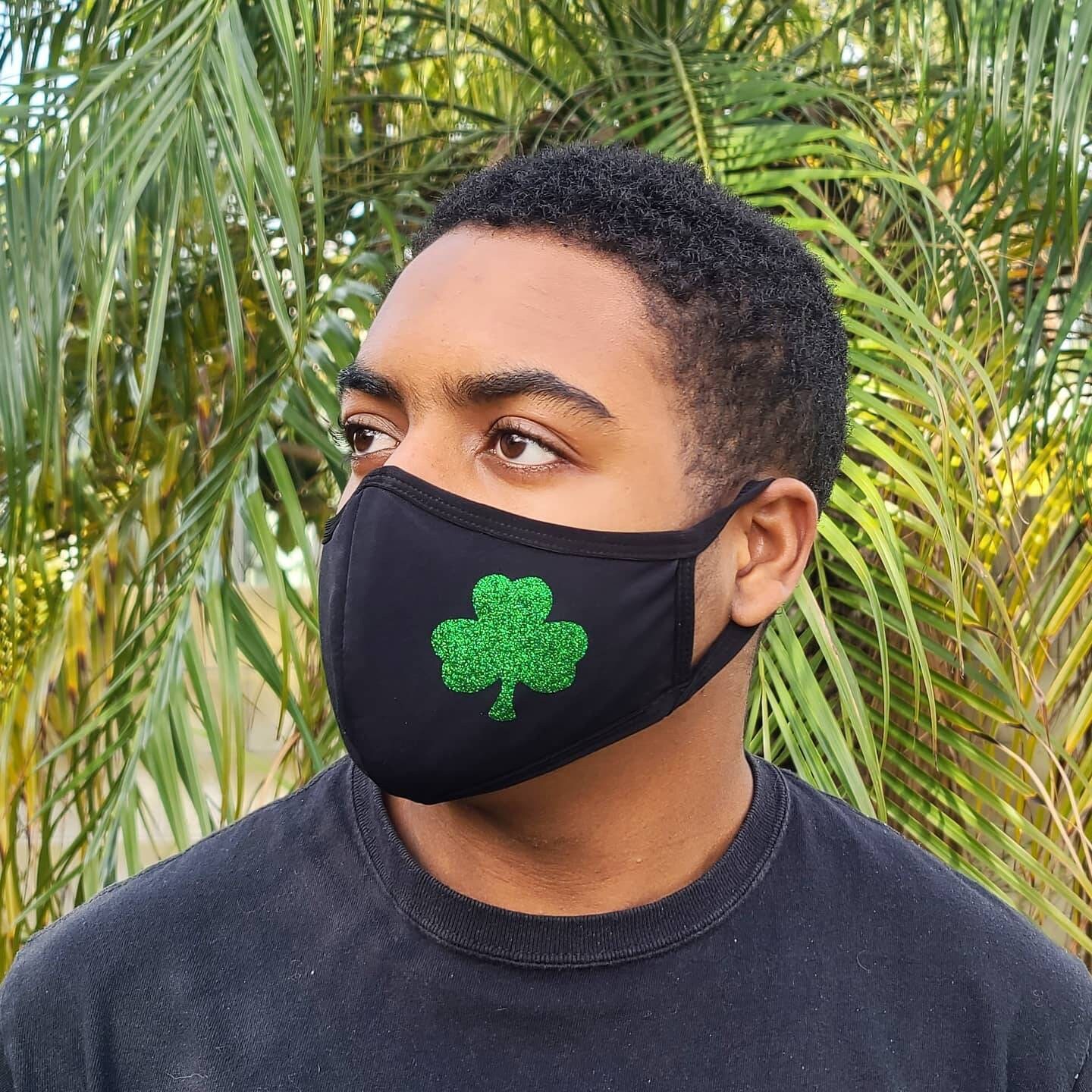 St Patrick Day Face Mask / 100% Cotton / Reusable, Washable / Kiss ...