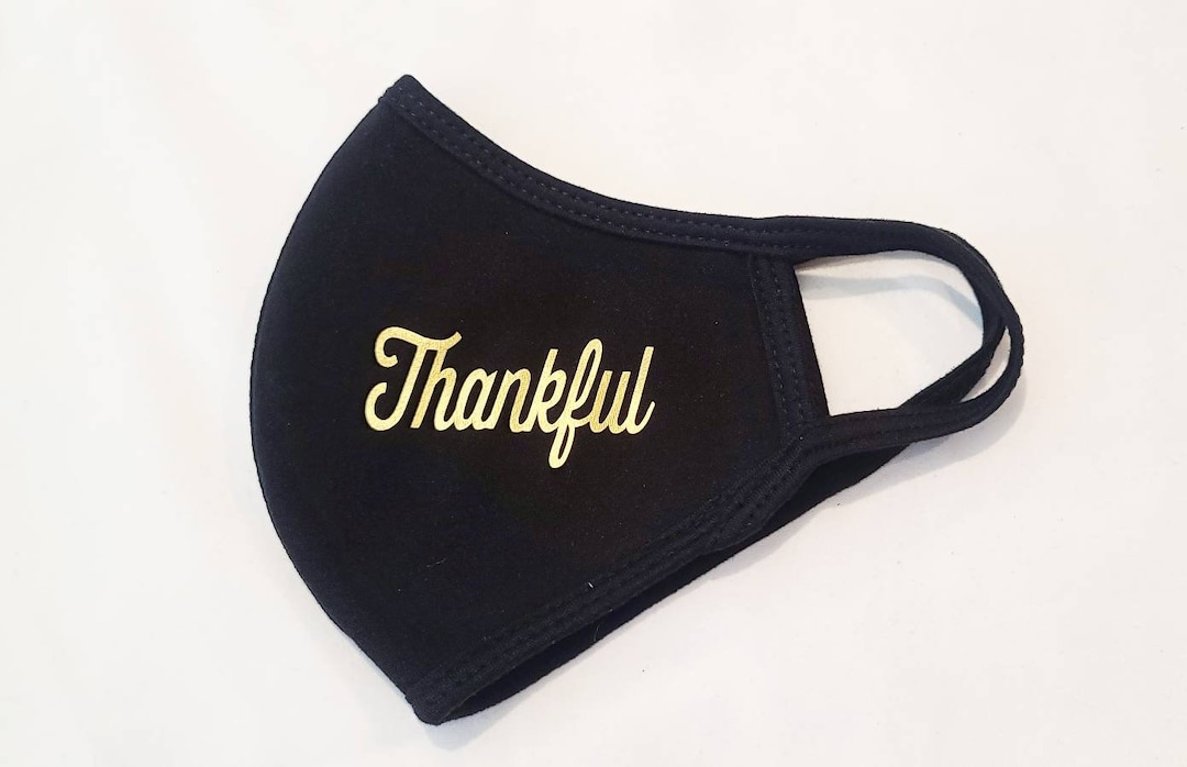 Thankful Face Mask / Thanksgiving Mask / 100% Cotton / Reusable ...
