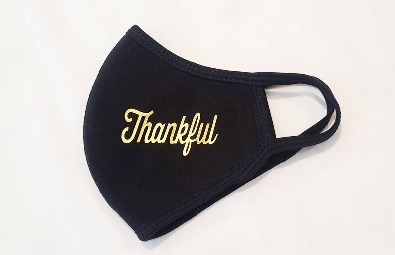 Thankful Face Mask / Thanksgiving Mask / 100% Cotton / - Etsy