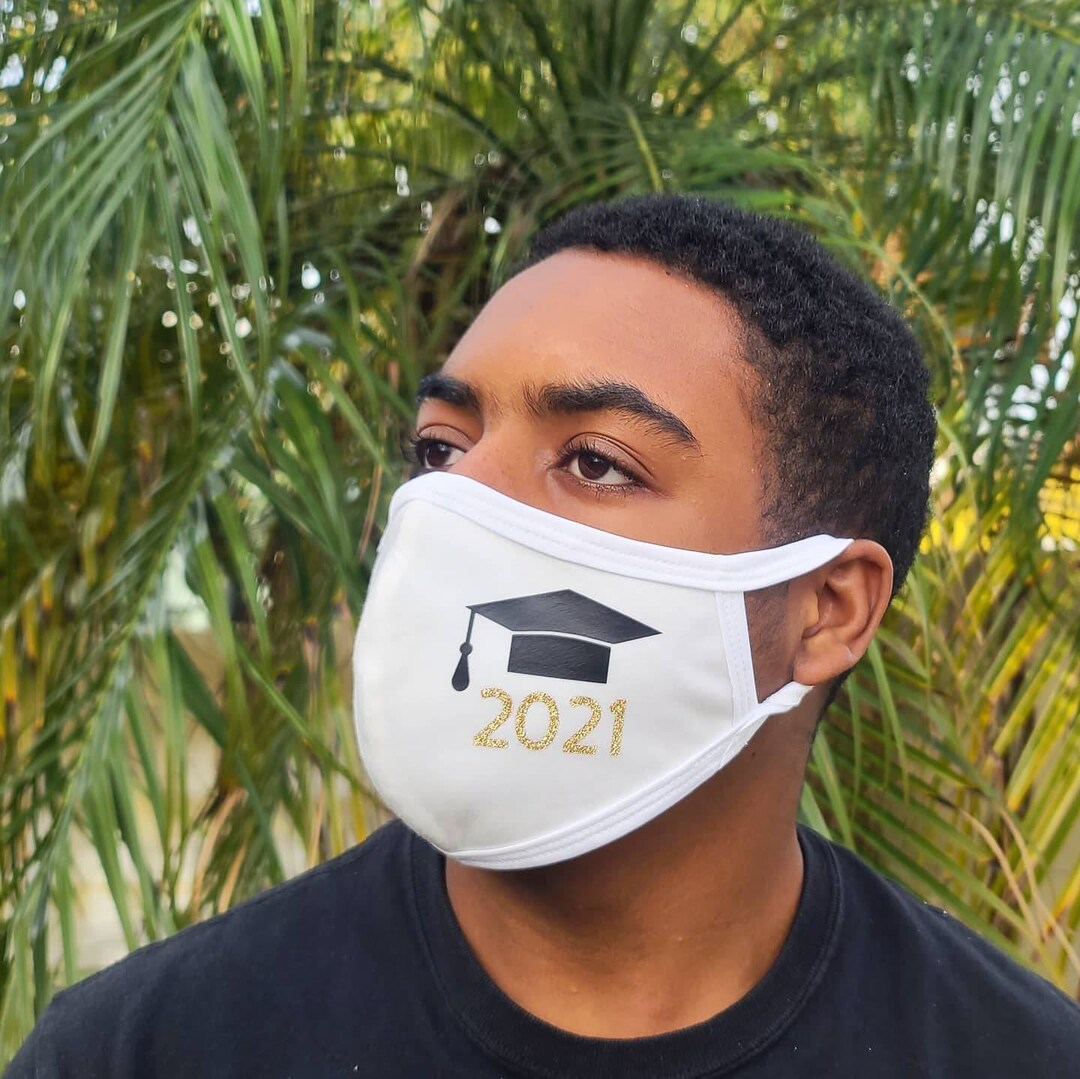 Graduation 2021 Face Mask / 100% Cotton / Nose Wire / Reusable and ...