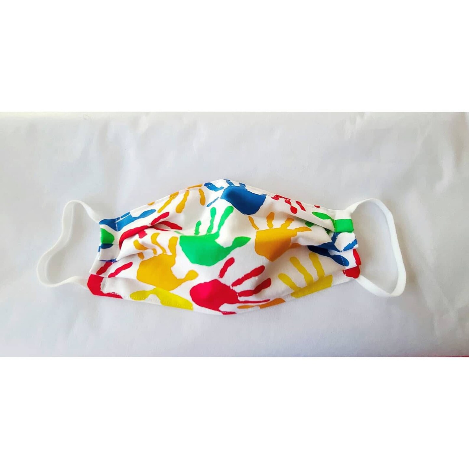 Colorful Handprint Face Mask With Filter / 100% Cotton / - Etsy