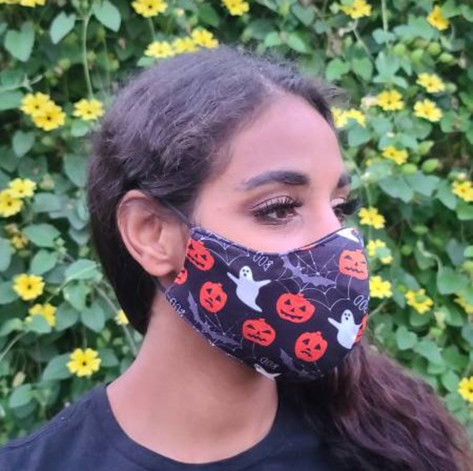 Halloween Face Mask With Filter Pocket for Adult or Child / 100% Cotton ...