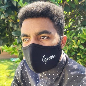 Groom Face Mask / 100% Cotton / Reusable and Washable / Double Layer ...