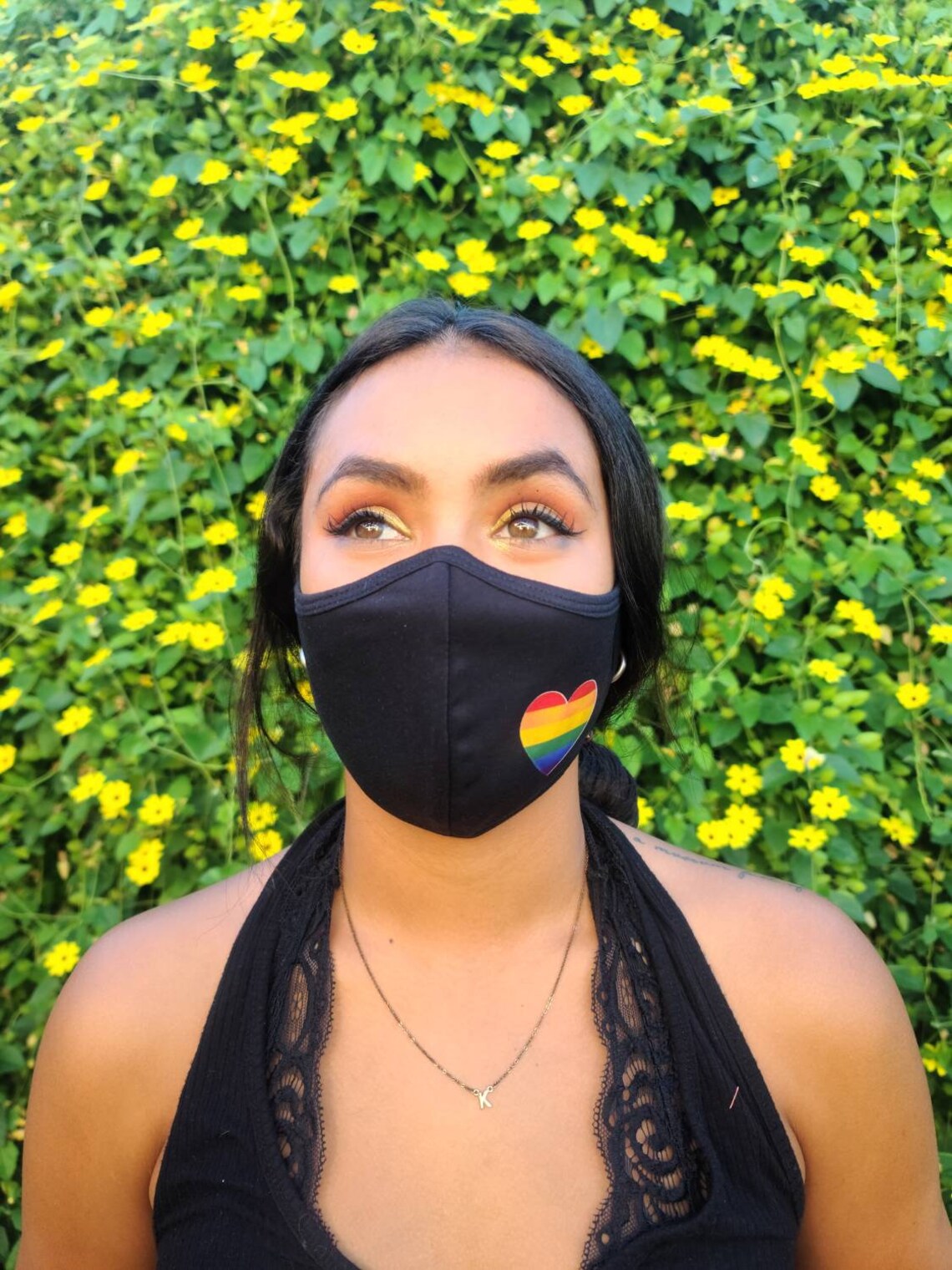 Rainbow Heart Face Mask / LGBTQ / 100% Cotton / Reusable and - Etsy